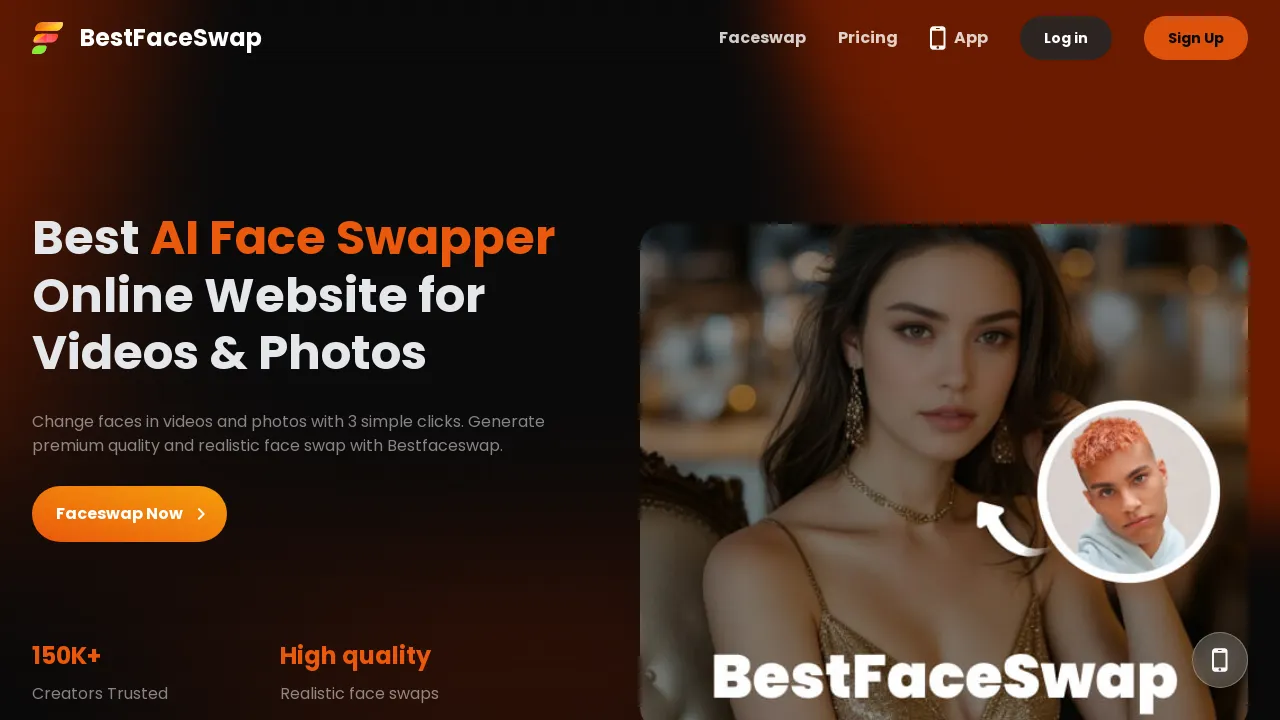 Professional AI face swap website online for videos, GIFs and Photos. - BestofAI